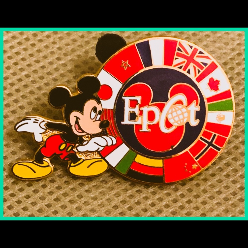 Wdw Epcot Country Flags Mickey Collectible Pin - Gem
